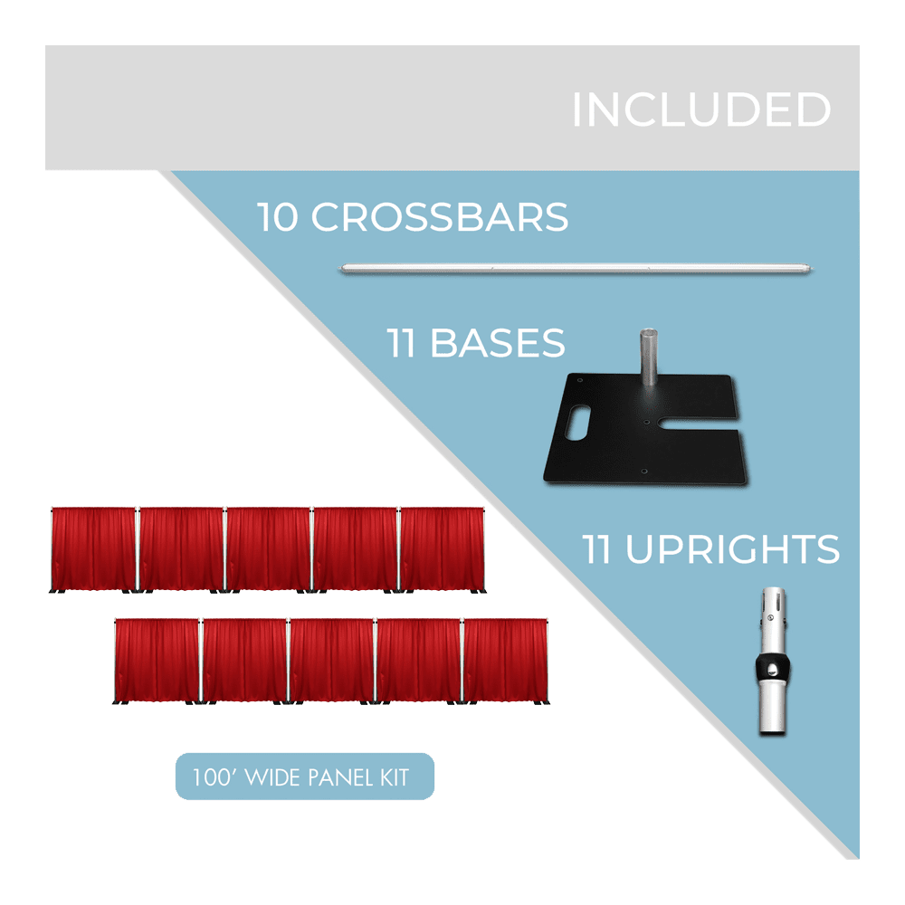 Portable Church Pipe and Drape Kit | Worship Stage Backdrop - PIPE AND ...